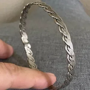 Estate | Jewelry | Reserved Vintage Silver Mexican Braided Cuff ...